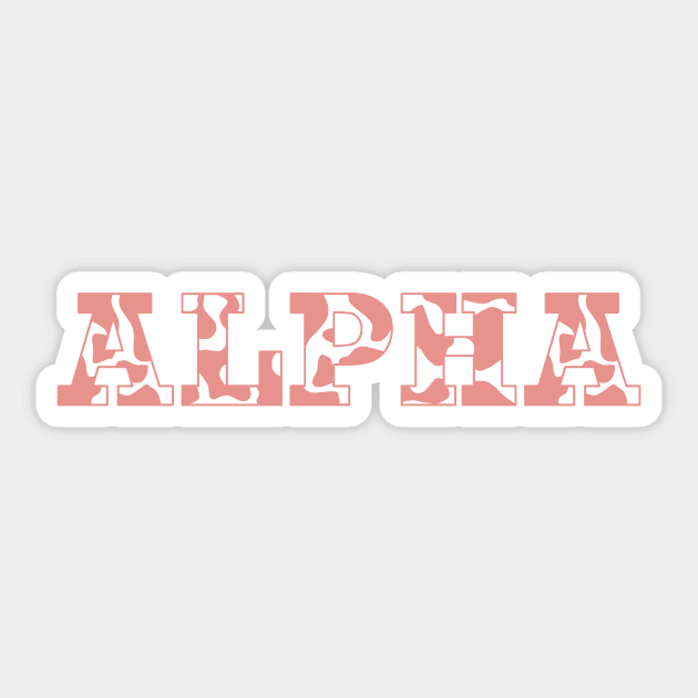 Alpha Cow Pattern - Panhel - Sticker | TeePublic
