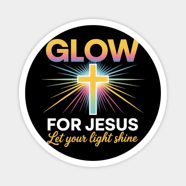 Glow for Jesus with Radiant Cross Art - Christian Inspirational ...