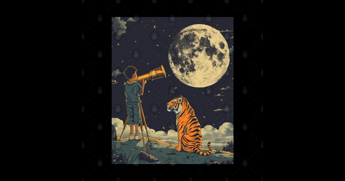 Spaceman Spiff and the Tiger Sidekick - Calvin And Hobbes - Sticker ...