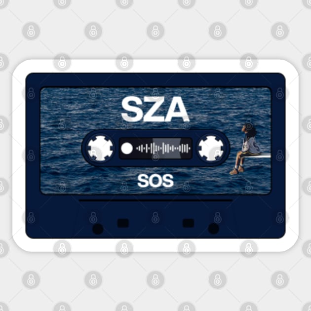 SZA - SOS (Album) Cassette (Spotify Code) - Sza Sos Cassette - Sticker ...