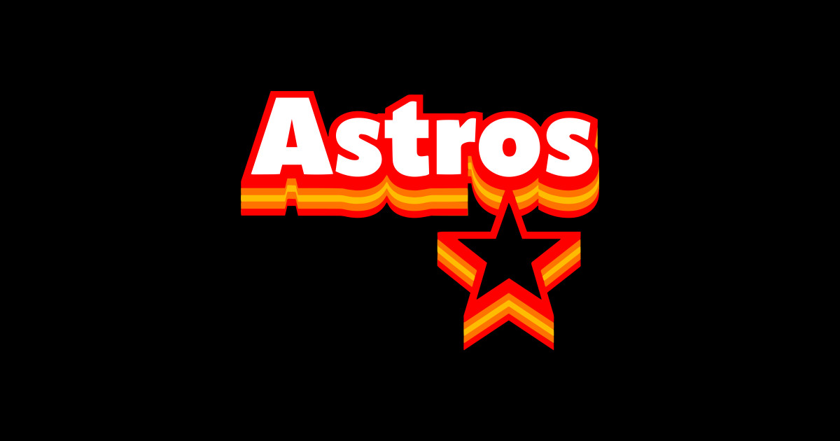Astros and Star Retro - Astros - Sticker | TeePublic