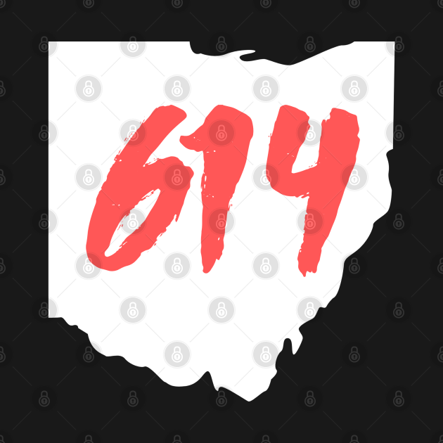 Columbus Ohio 614 Area Code - Ohio - T-Shirt | TeePublic