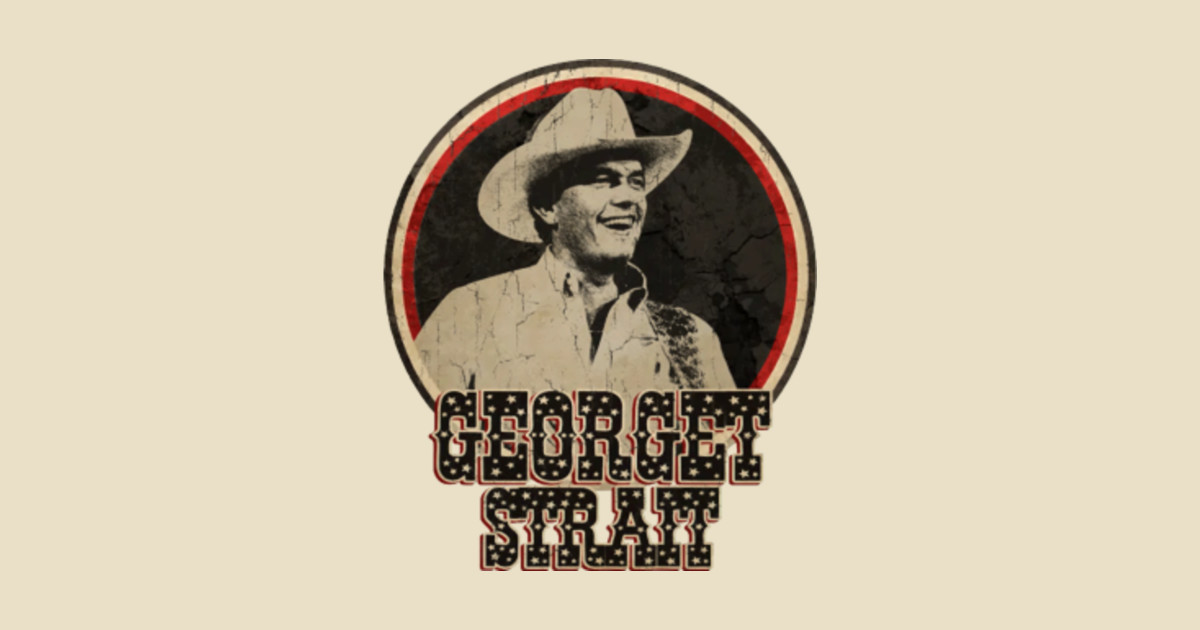Artist George Strait Circle black- VIntage - Artist George Strait - T ...