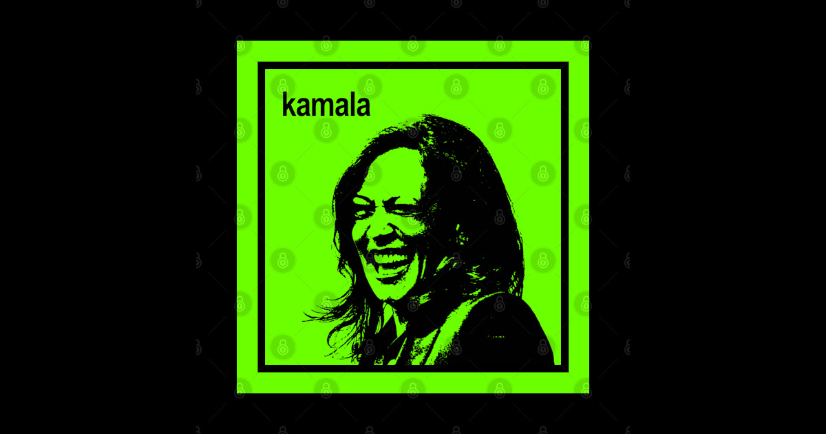 kamala laughing - kamala is brat - KHive - Kamala - Sticker | TeePublic