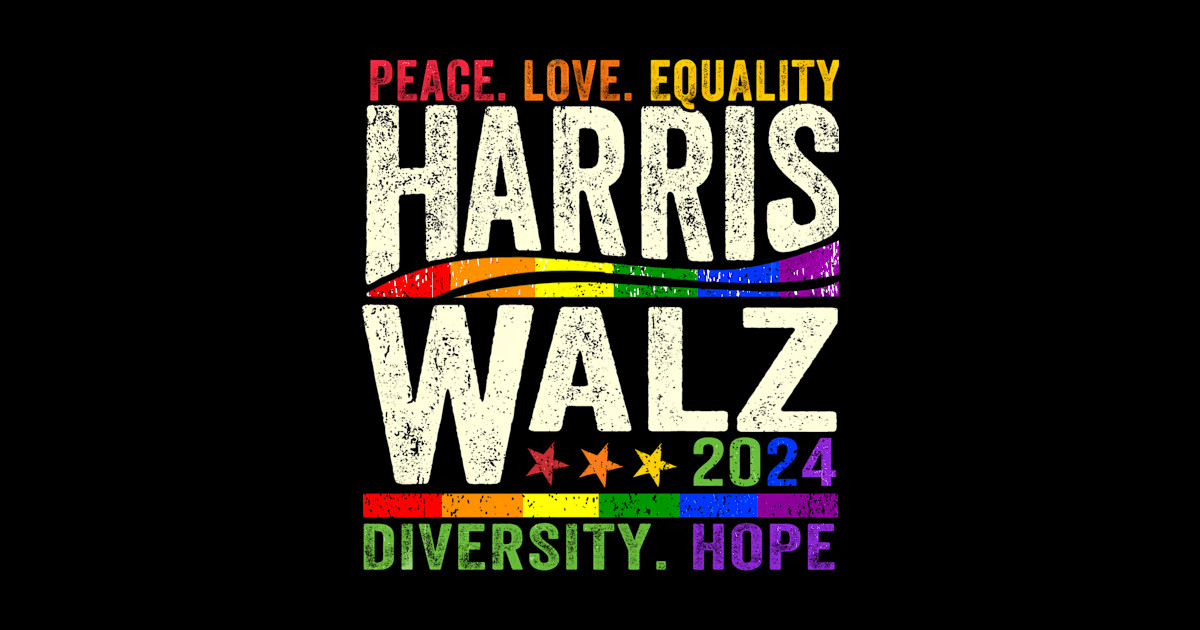Kamalas Harris Tim Walz 2024 Peace Lgbt - Kamalas Harris Tim Walz 2024 ...