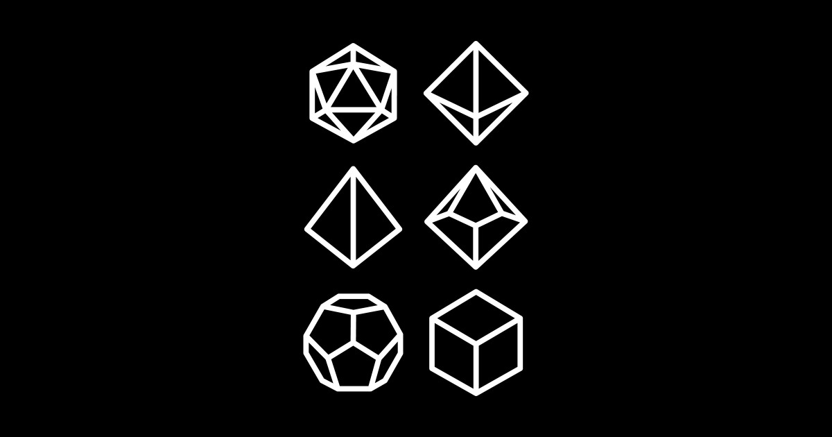 Polyhedral Dice Icons RPG D20 - Dnd - Sticker | TeePublic