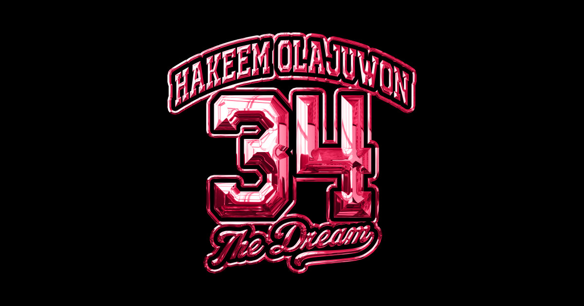 34 - Hakeem Olajuwon Chrome Effect - Hakeem Olajuwon - Posters and Art ...