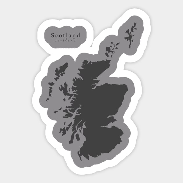 Scotland Map - Scotland - Sticker | TeePublic