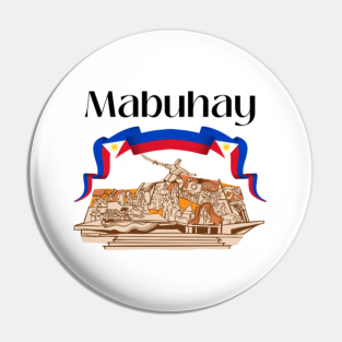 Philippines Flag Mabuhay Filipino Pride Pins and Buttons for Sale ...
