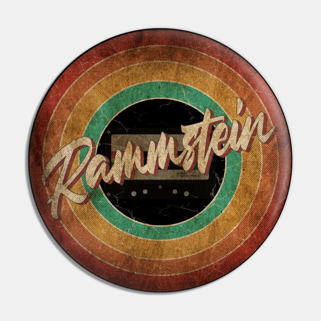 Rammstein Vintage Circle Art - Rammstein - Pin | TeePublic