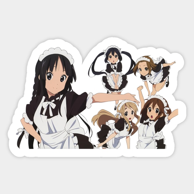 K-On! Maids! - K On - Sticker | TeePublic