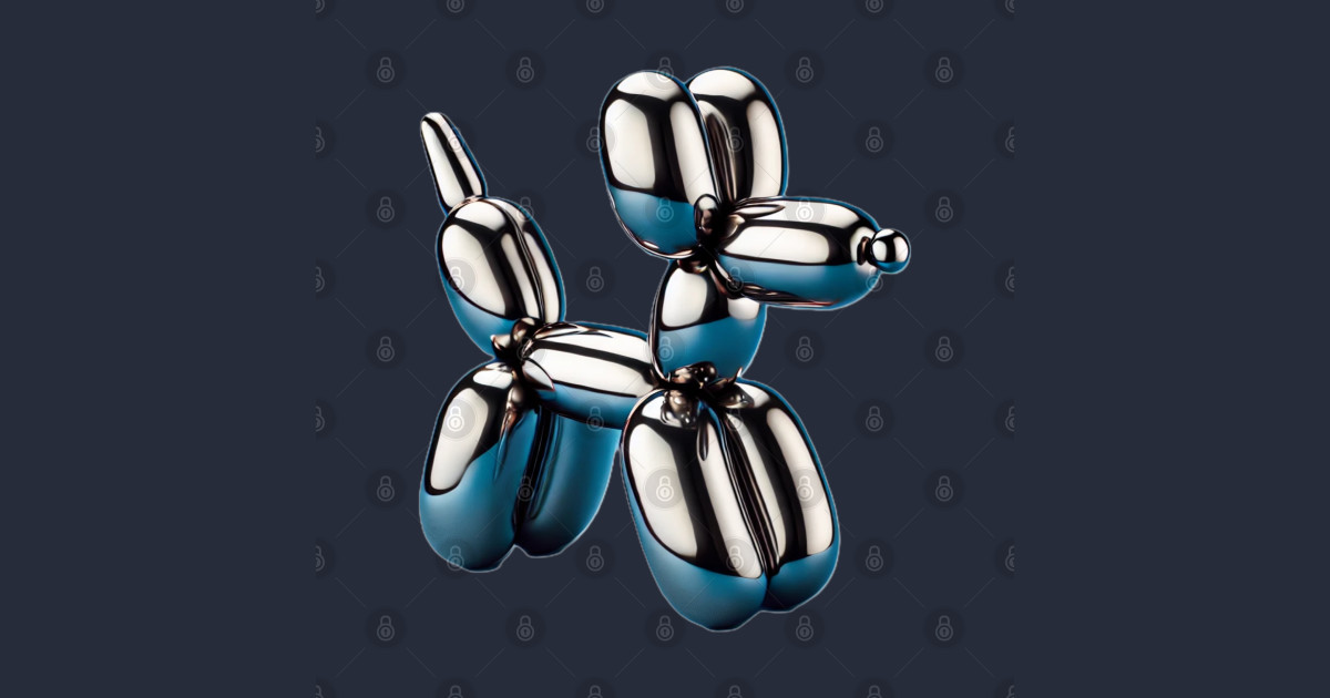 gloss metalic balloon dog - Metalic Dog - T-Shirt | TeePublic