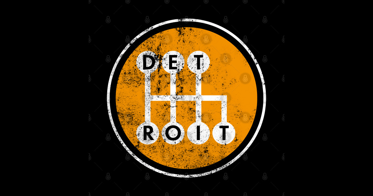Detroit Gear Shift Design - Detroit Gear Shift - Sticker | TeePublic