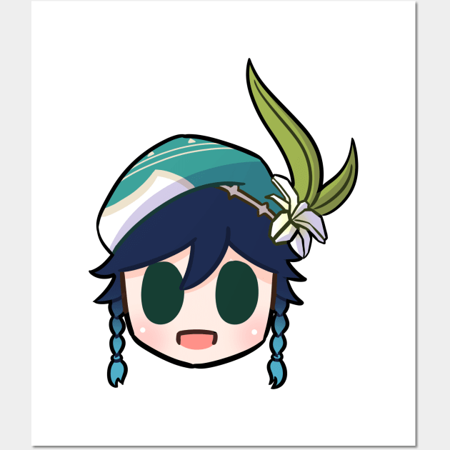 Genshin Impact Venti chibi head - Venti Genshin Impact - Posters and ...