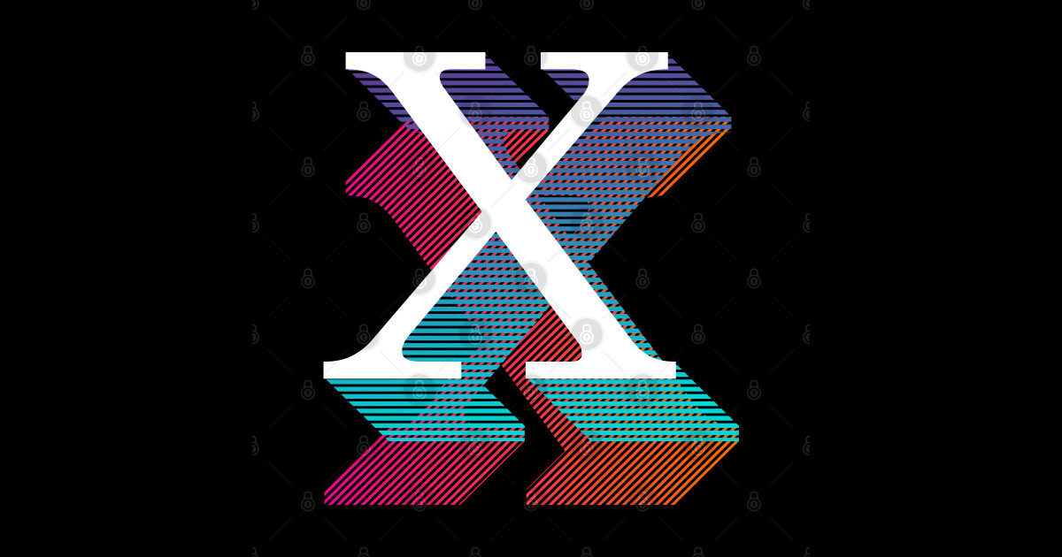 Letter X - X - Sticker | TeePublic