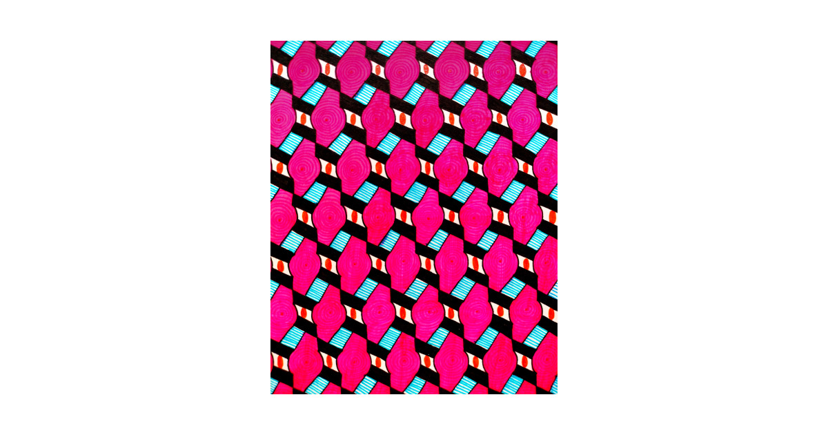 Bold Abstract Geometric Pattern with Vibrant Pink Shapes and Graphic ...