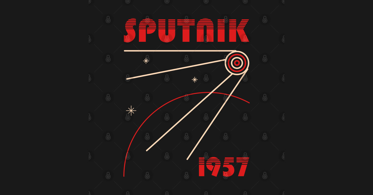 Sputnik 1957 Minimal Design - Sputnik - T-Shirt | TeePublic
