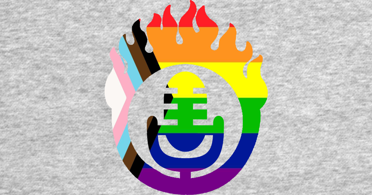 Flaming Microphone - Pride Month - Pride Flag - T-Shirt | TeePublic