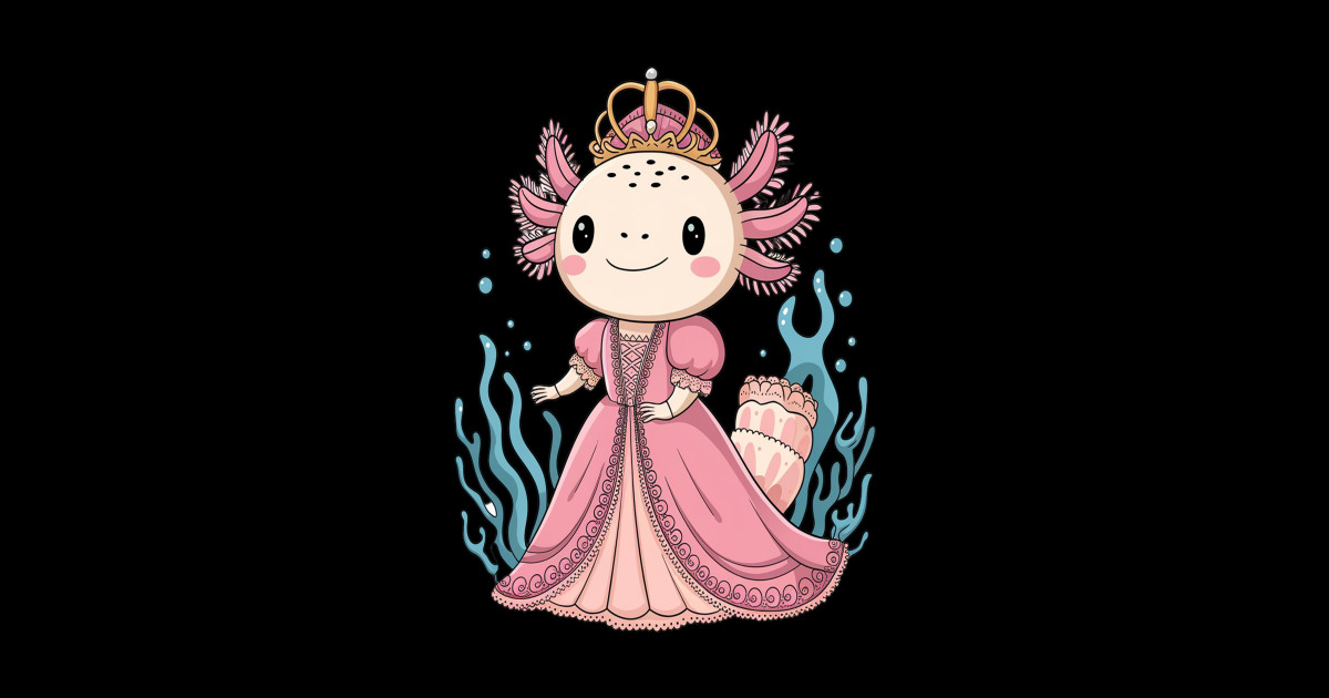 Axolotl Queen Cute Kawaii Axolotl - Axolotl Queen Cute Kawaii Axolotl ...