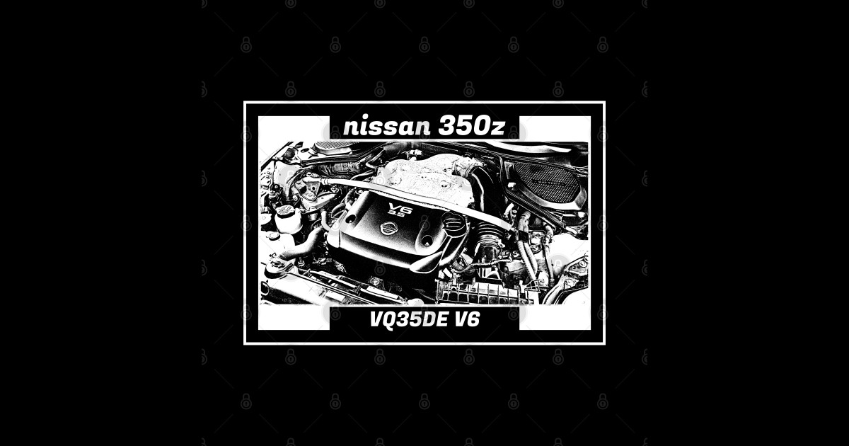 NISSAN 350Z ENGINE (Black Version) - Jdm - Sticker | TeePublic