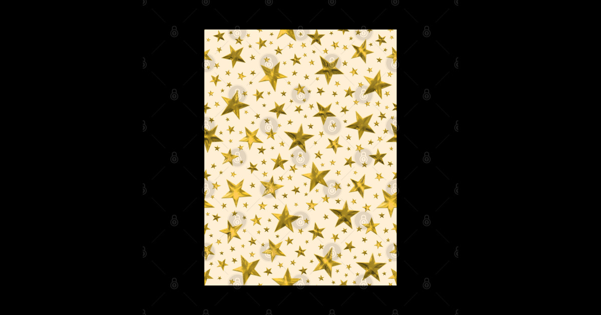 Gold Star Pattern - Gold Star Pattern - Sticker | TeePublic