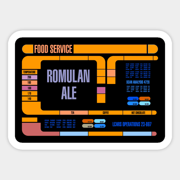 Captains Drink ROMULAN ALE! - Star Trek - Sticker | TeePublic