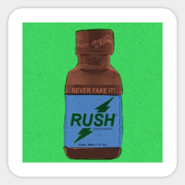 Rush! Pop Art Amyl Poppers - Pop Art - Sticker | TeePublic