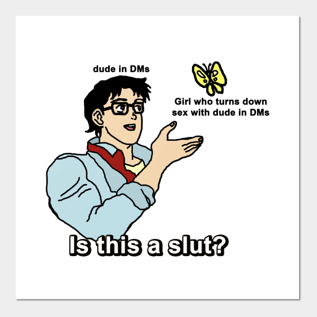 Confused Anime Guy Meme: "Is This a Slut?" - Is This A Pigeon - Posters ...