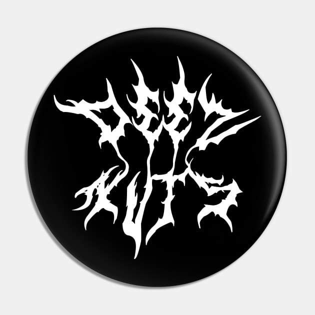 DEEZ NUTS Heavy Metal Band Parody (White) - Heavy Metal Band - Pin ...