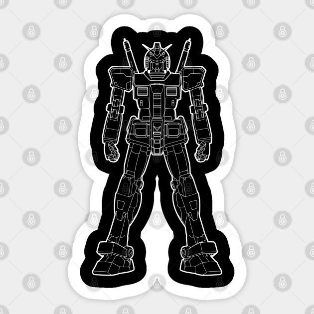 GUNDAM RX 78 2 OUTLINE LINE ART BLACK WHITE SKETCH - Gundam Rx 78 2 ...