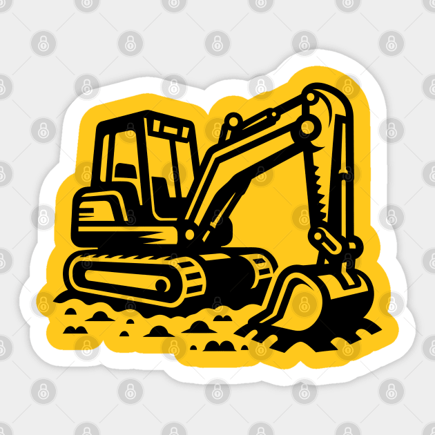 Backhoe - Backhoe - Sticker | TeePublic