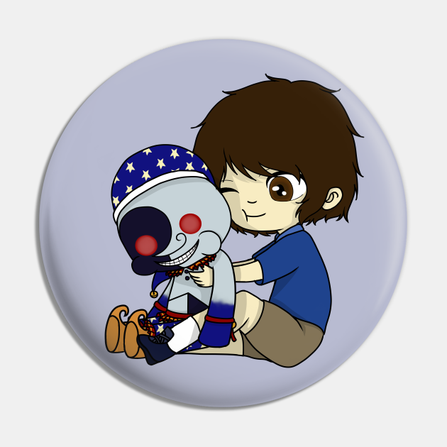 FNAF security breach (gregory and moondrop plush) - Chibi - Pin | TeePublic
