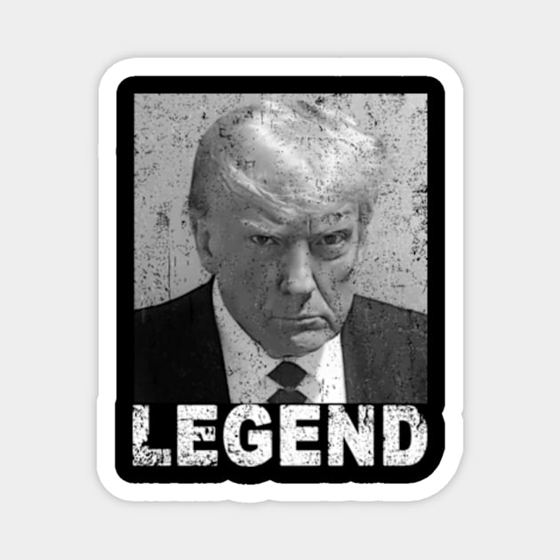 Donald Trump Mugshot Legend, Pro Trump 2024 - Pro Trump 2024 - Magnet ...