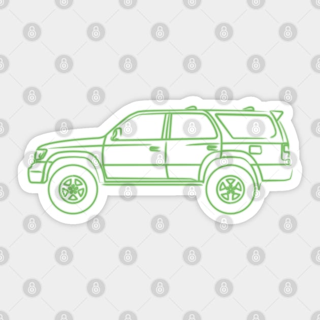 3rd gen 4runner Hilux surf outline green - Toyota 4runner - Sticker ...
