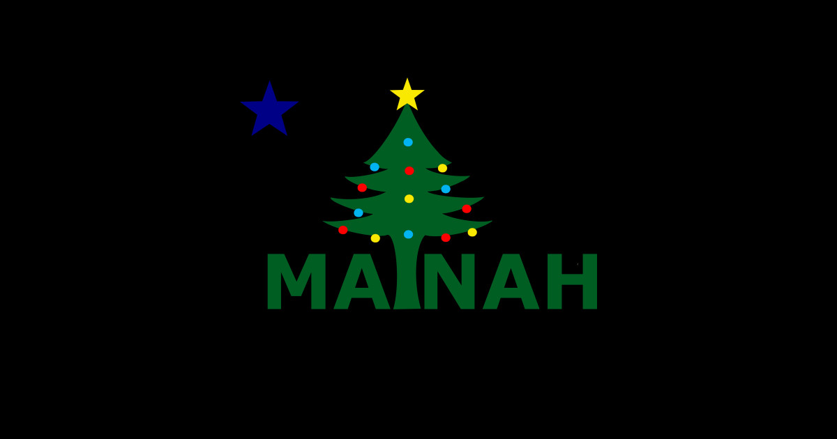 A Merry Christmas Mainah Flag - Mainah - Sticker | TeePublic