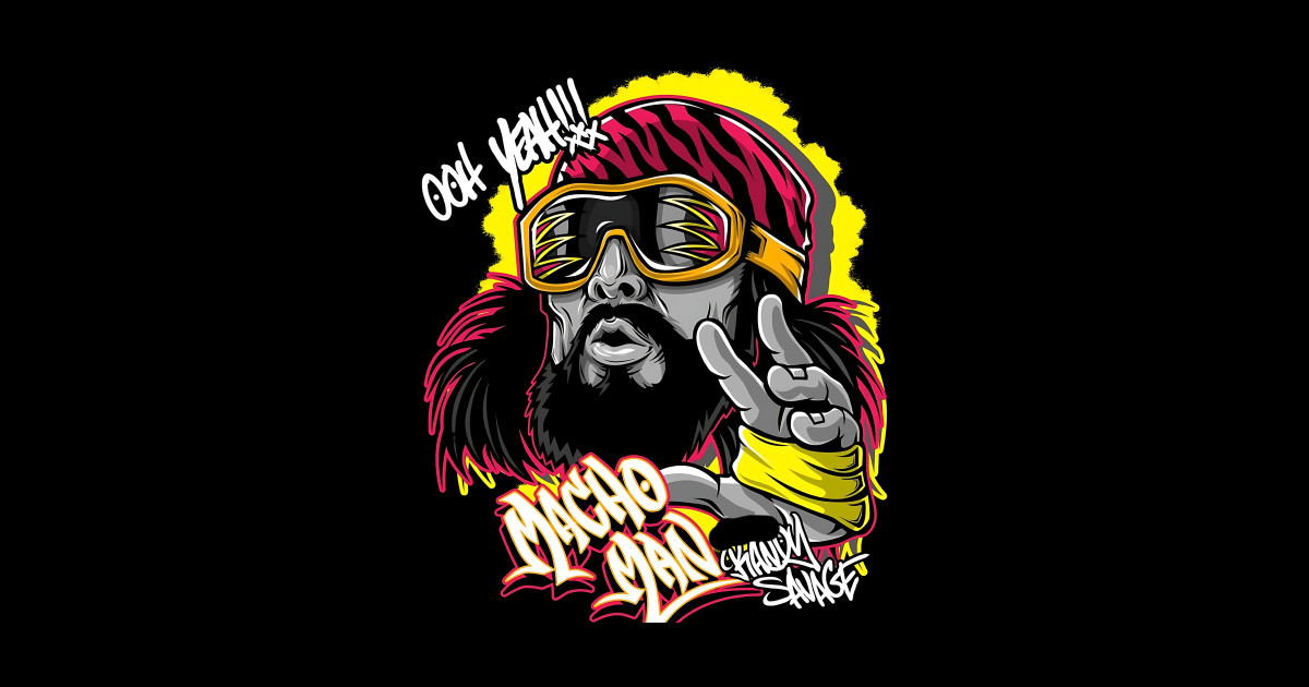 Macho man randy savage art - Macho Man Randy Savage - Sticker | TeePublic