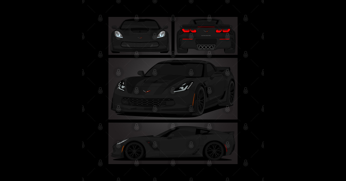 Z06 BLACK - Corvette Z06 - Sticker | TeePublic