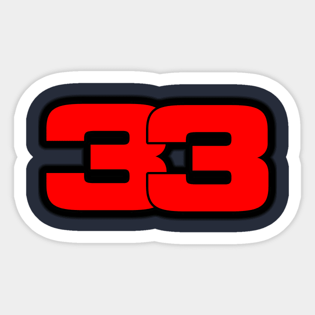 Max Verstappen 33 - Verstappen - Sticker | TeePublic