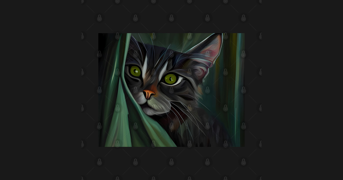 Lurker Cat - Cats - T-Shirt | TeePublic