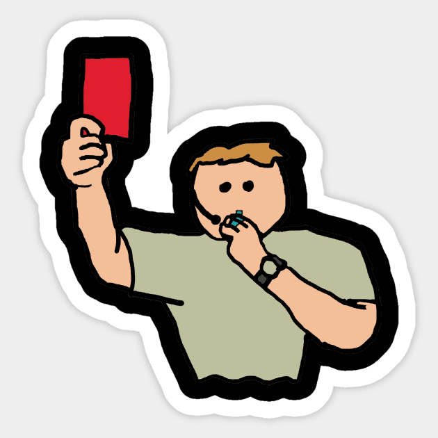 Red Card Football Referee - Referee - Sticker | TeePublic