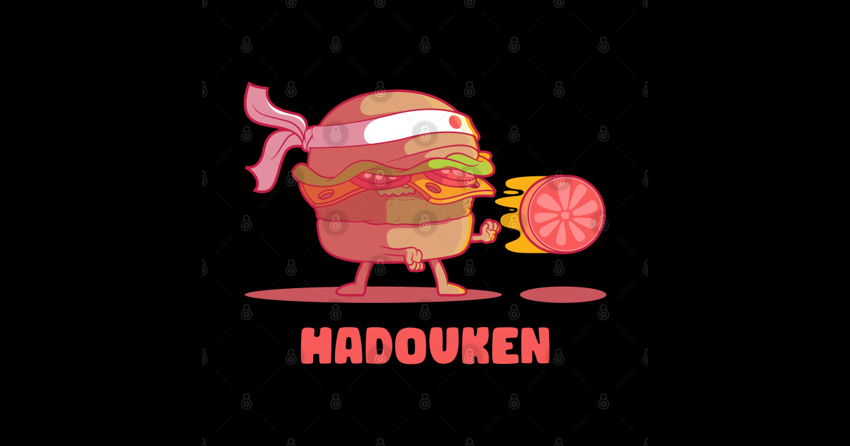 Hadouken Burger Street Fight Tomato in Fast Food Video Game - Hadouken ...