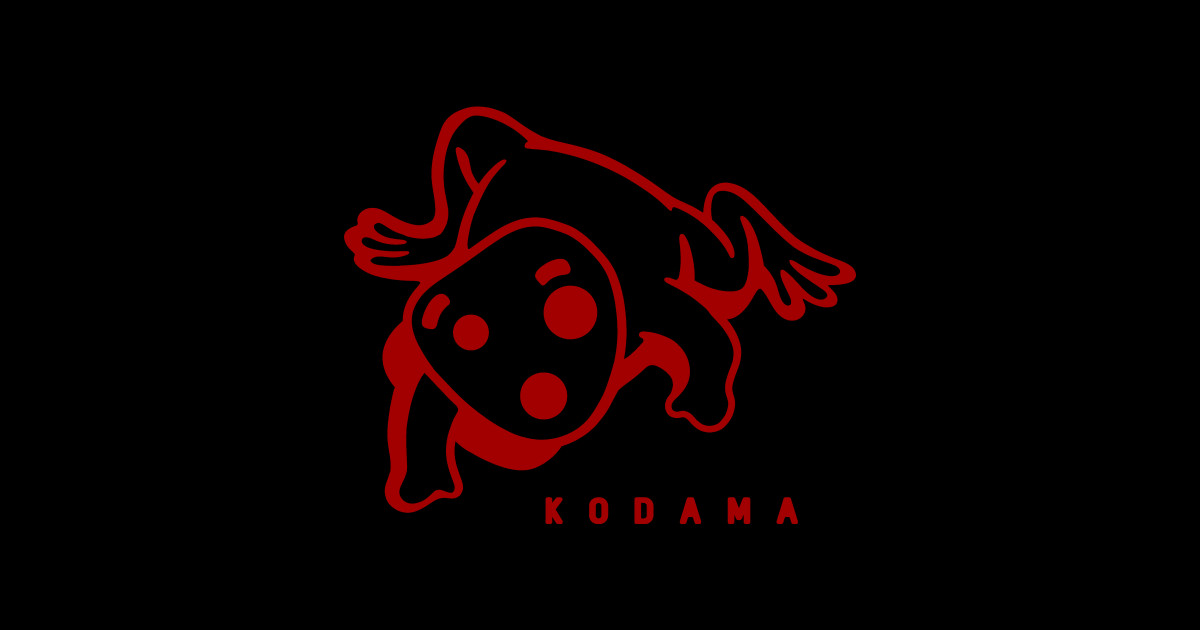 Kodama. A spirit in Japanese folklore that inhabit trees in red ink ...