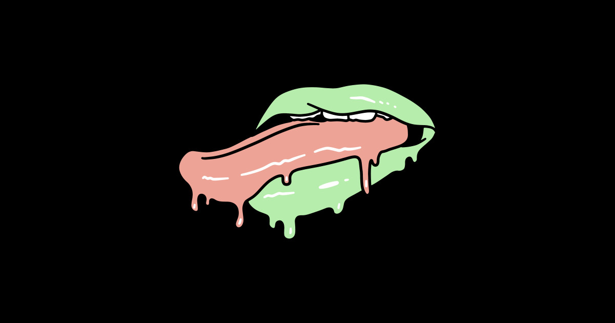 Slimy Tongue and Lips - Tongue - Sticker | TeePublic