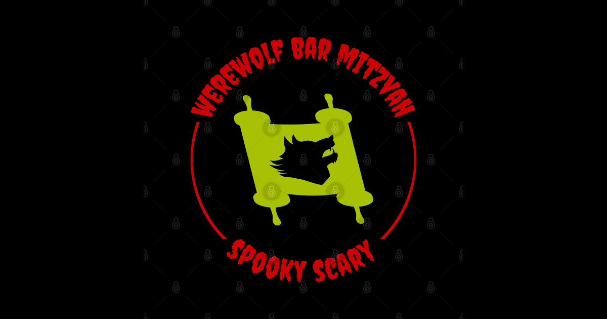 Werewolf Bar Mitzvah ("30 Rock") - 30 Rock - Sticker | TeePublic