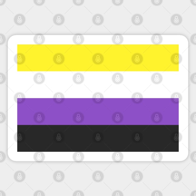 Non-binary Flag - Non Binary - Sticker | TeePublic