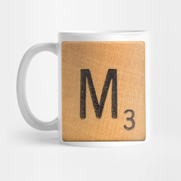 Scrabble Tile 'M' - Scrabble - Mug | TeePublic