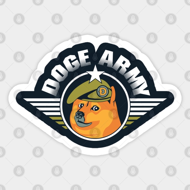 Doge Army Dogecoin Meme - Doge Army - Sticker | TeePublic