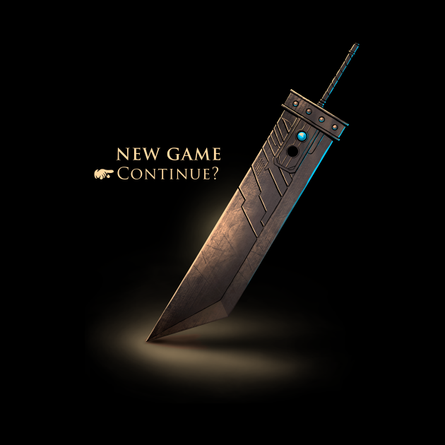 Continue playing - New Game Final Fantasy VII Title Screen - Video Game ...