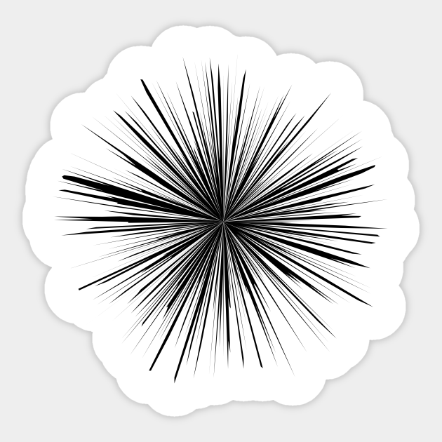 Circular Spikes Geometric Abstract Black and White - Geometric ...