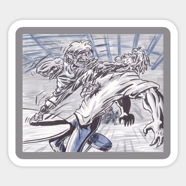 Angry Halfling - Brawl - Sticker | TeePublic